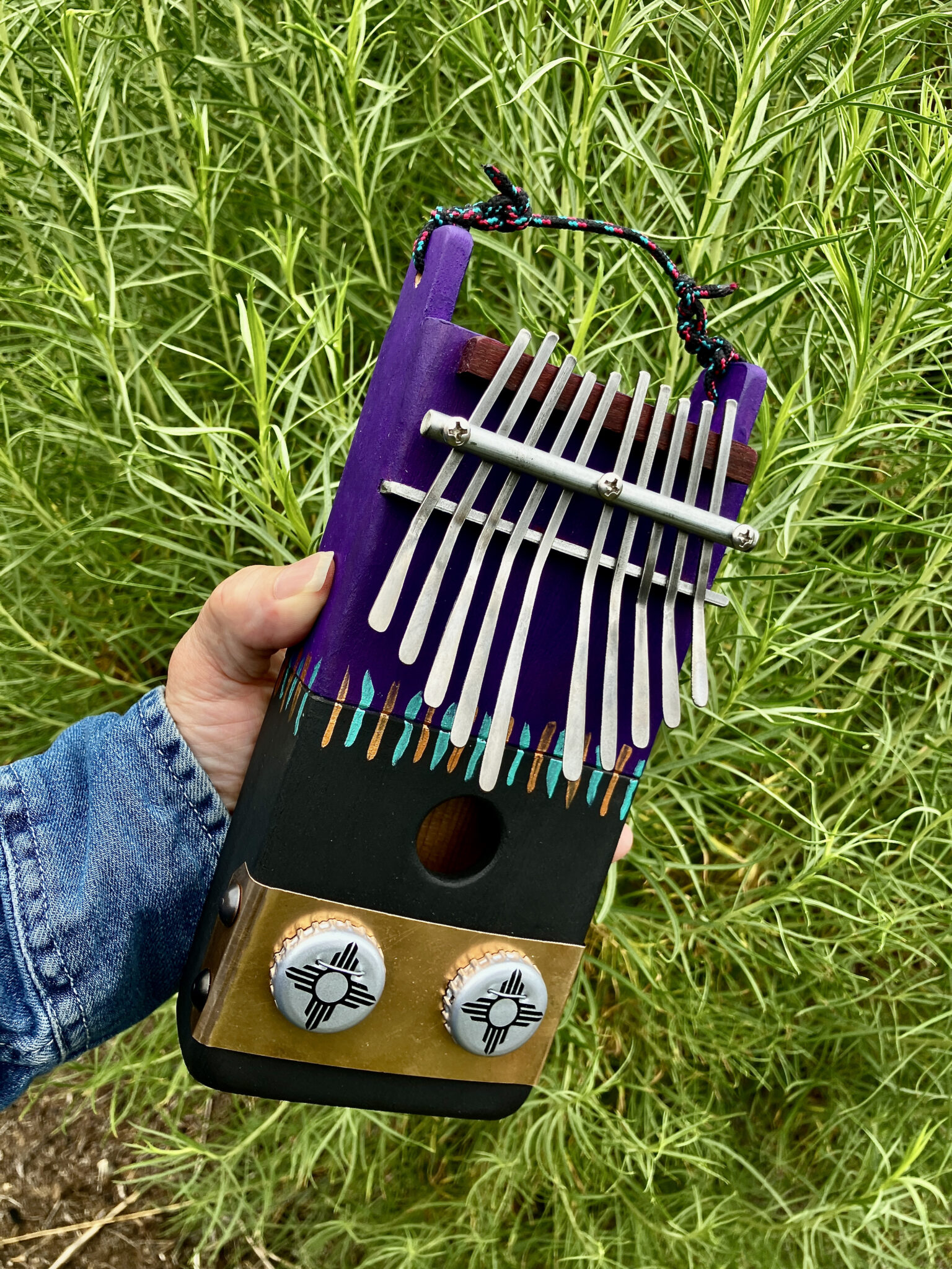 Purple/Black Small Kalimba - Crossroads Musical Instruments
